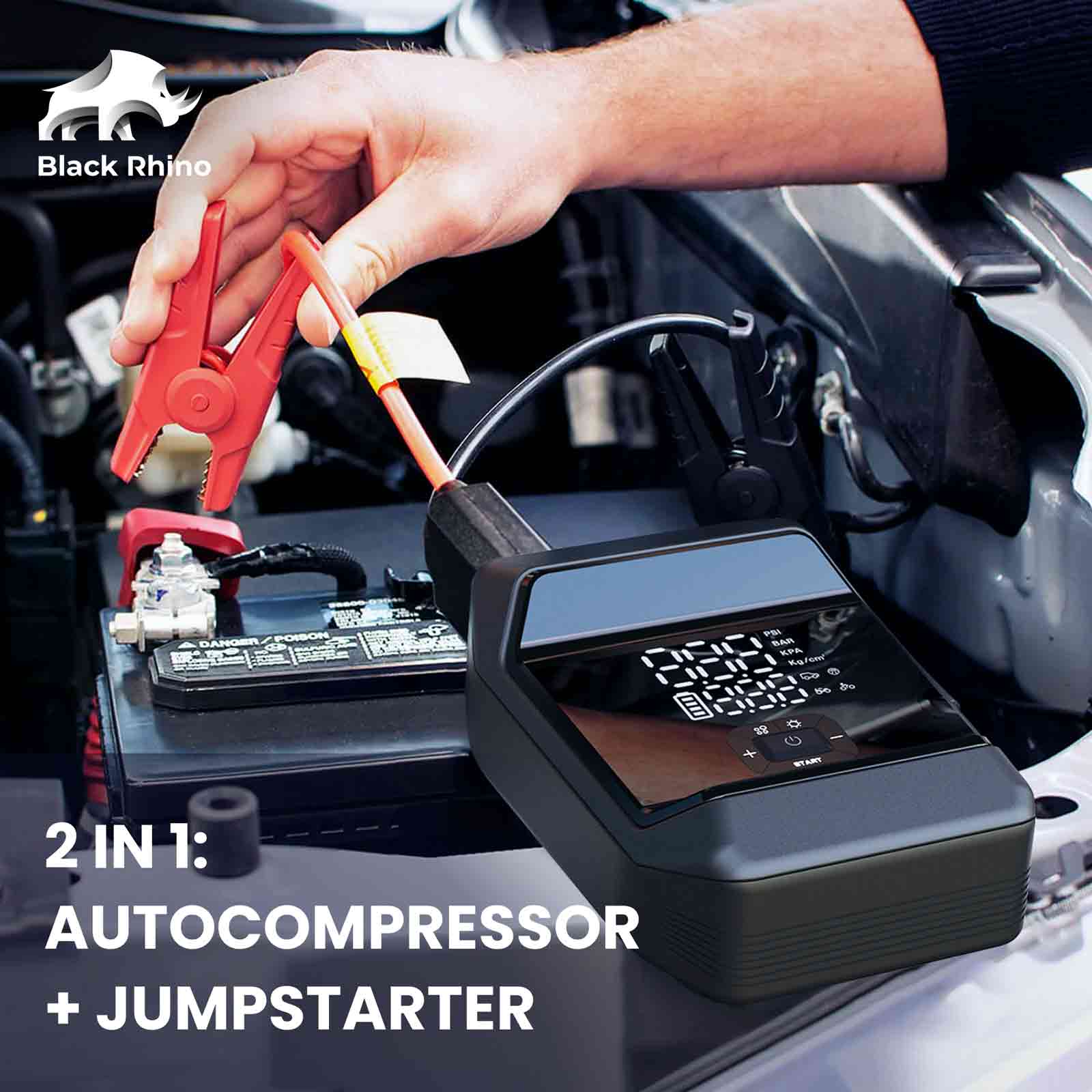 Black Rhino Jumpstarter & Compressor